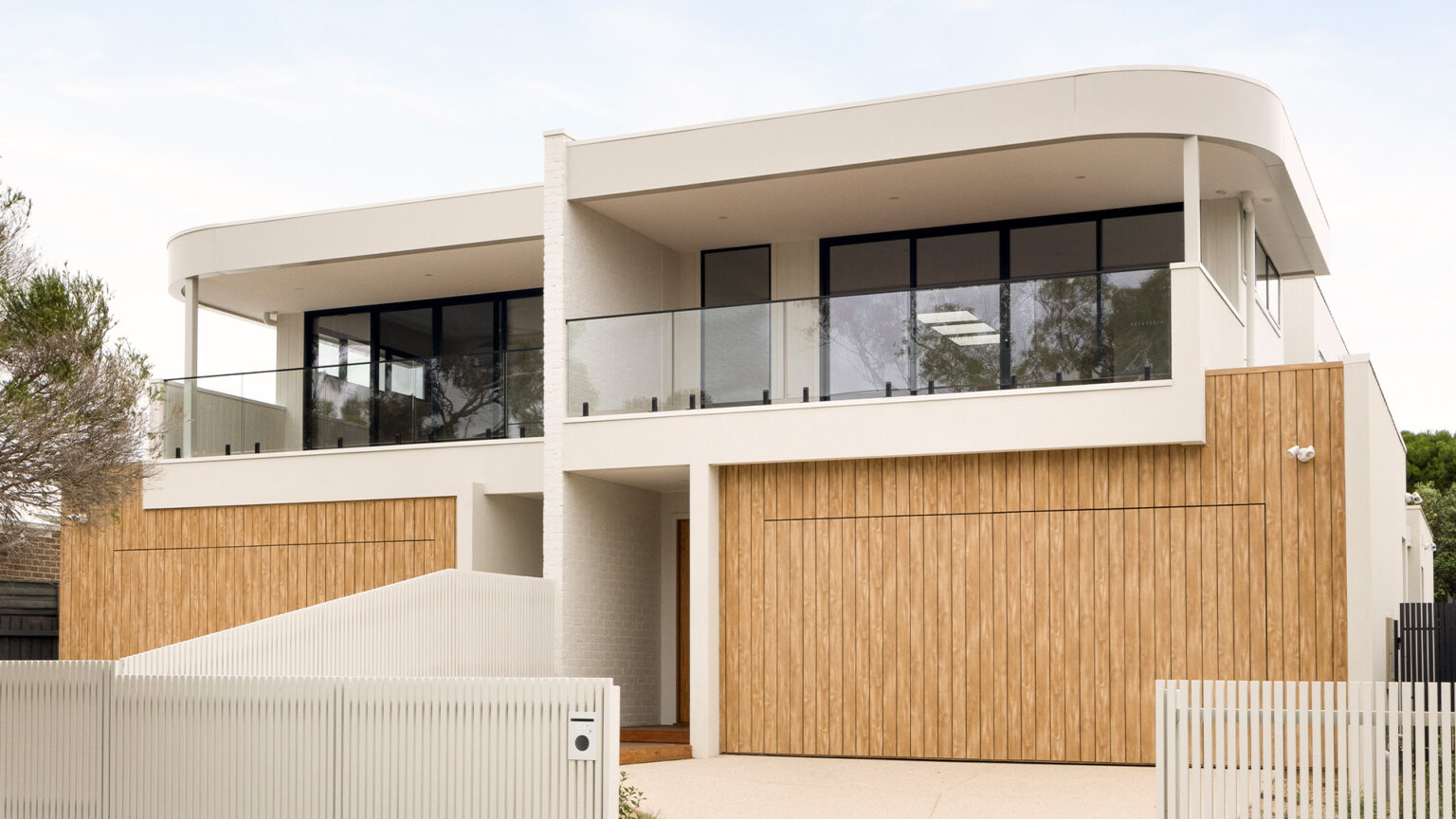 Modern Timber Look Garage Doors - Unicote